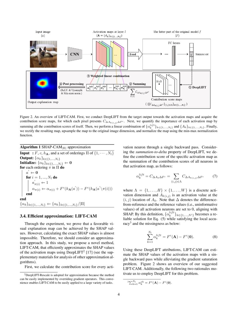LIFT-CAM: Towards Better Explanations for Class Activation Mapping | DeepAI