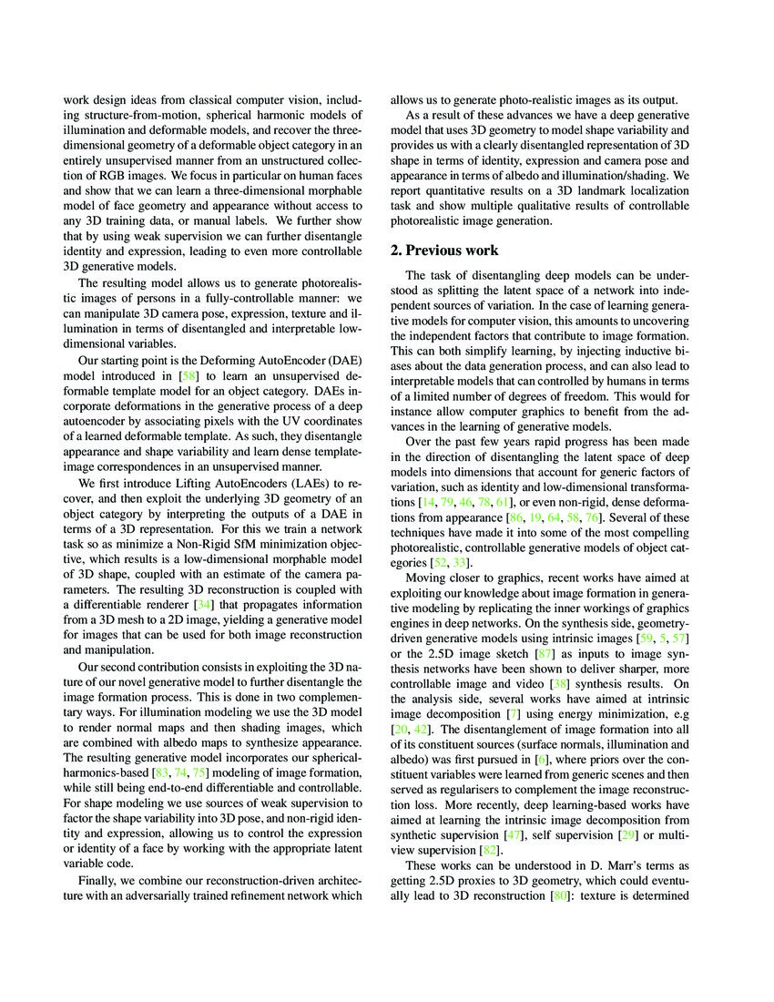 Lifting Autoencoders Unsupervised Learning Of A Fully Disentangled 3d Morphable Model Using