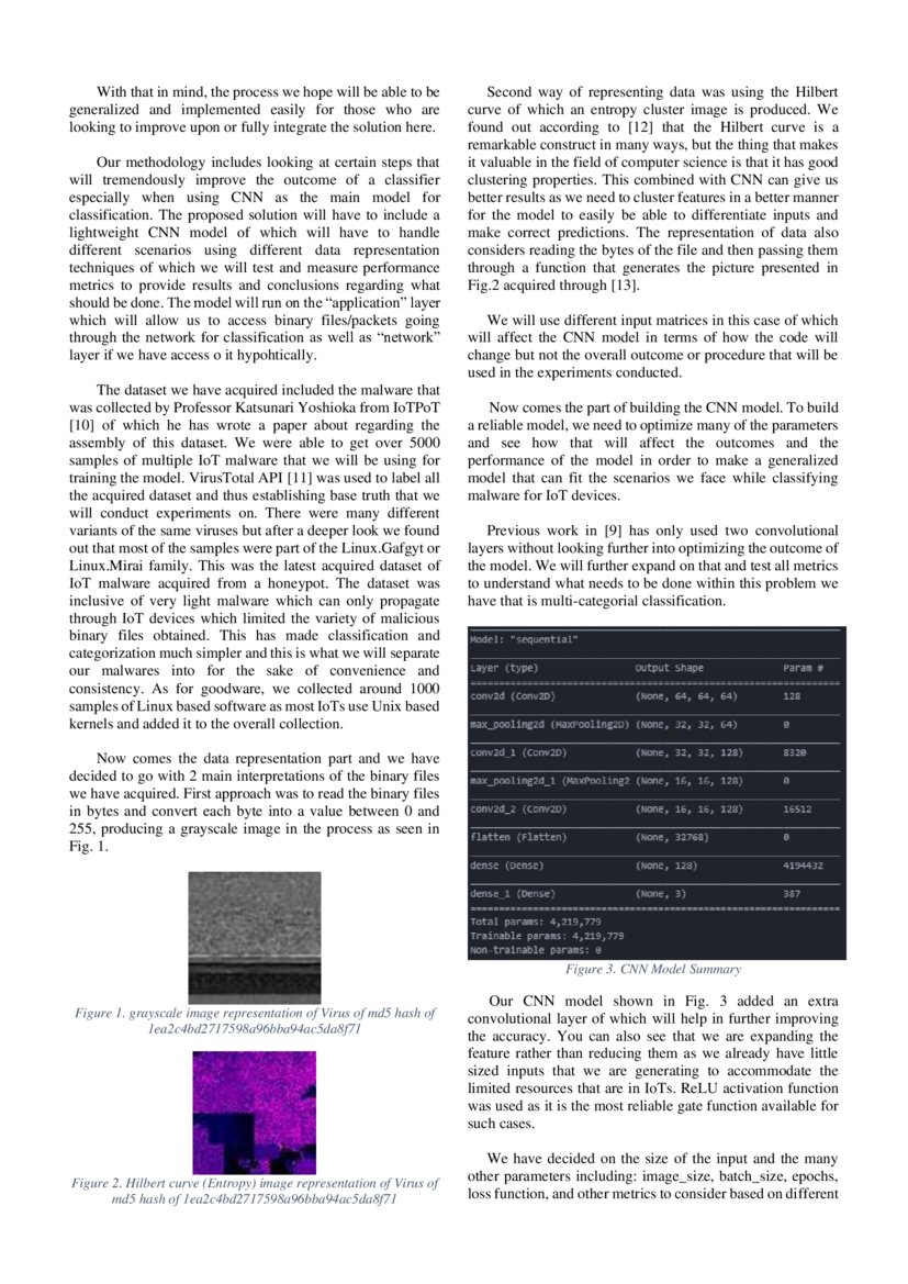 Lightweight Iot Malware Detection Solution Using Cnn Classification