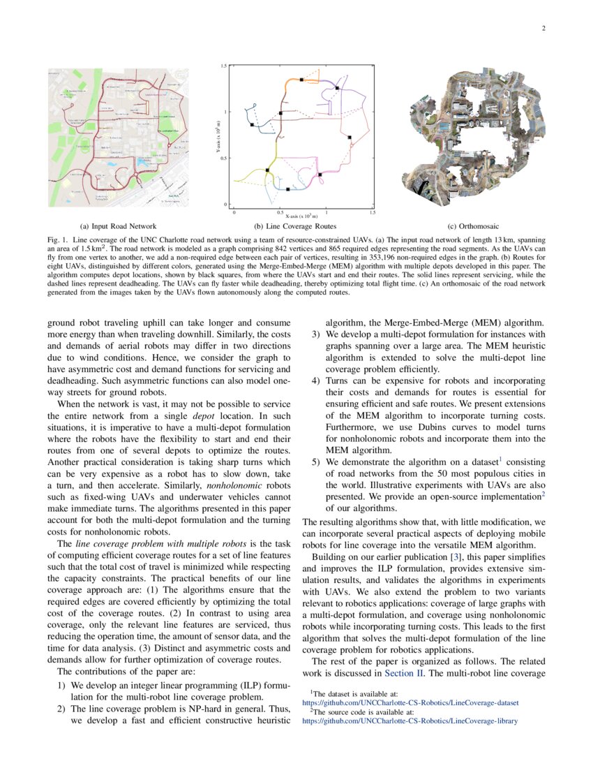 Line Coverage With Multiple Robots Algorithms And Experiments Deepai 