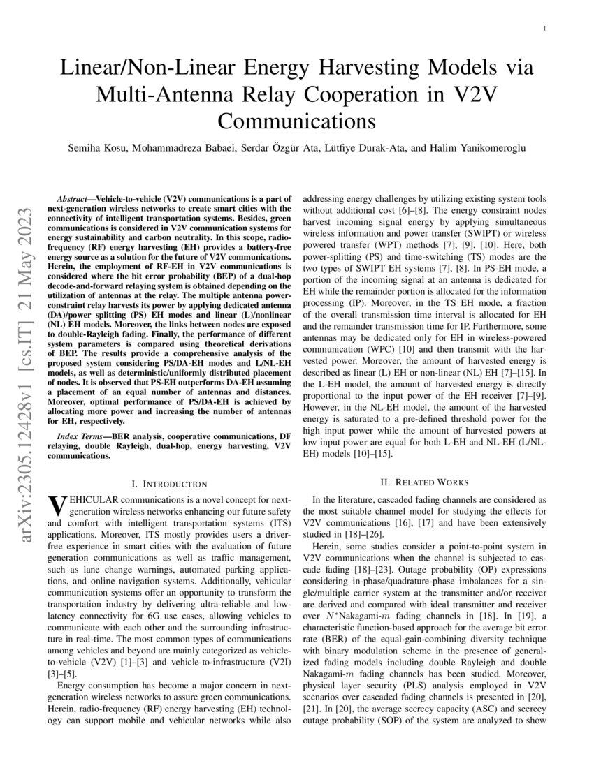 Linear/Non-Linear Energy Harvesting Models via Multi-Antenna Relay ...