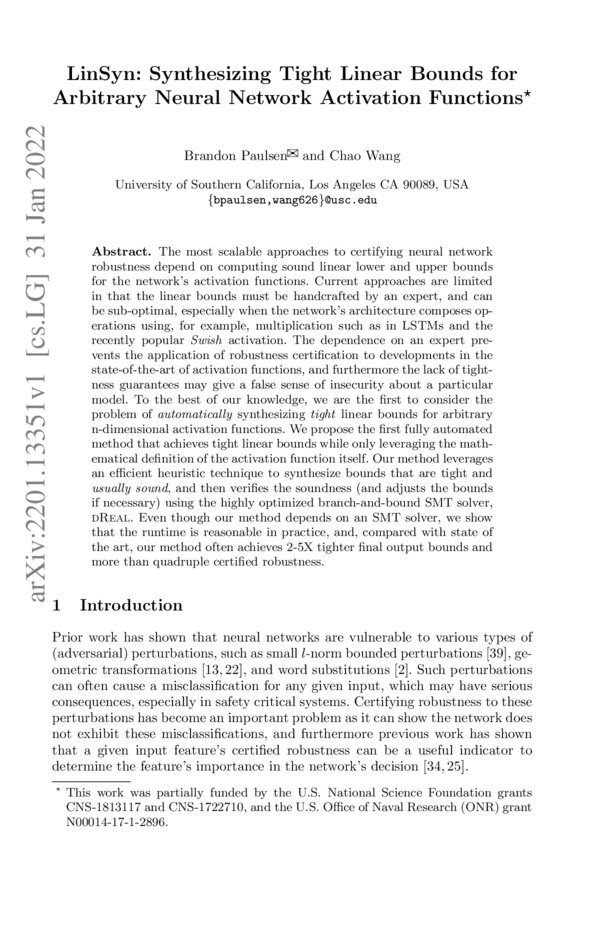 Linsyn Synthesizing Tight Linear Bounds For Arbitrary Neural Network