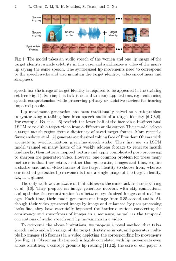 Lip Movements Generation at a Glance | DeepAI