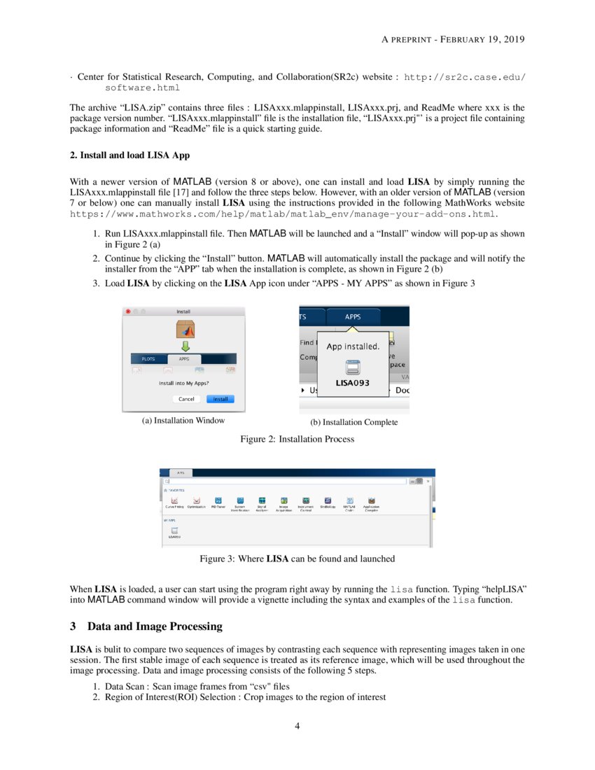 LISA: a MATLAB package for Longitudinal Image Sequence Analysis | DeepAI