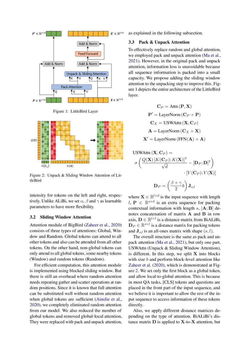 LittleBird: Efficient Faster Longer Transformer for Question Answering | DeepAI