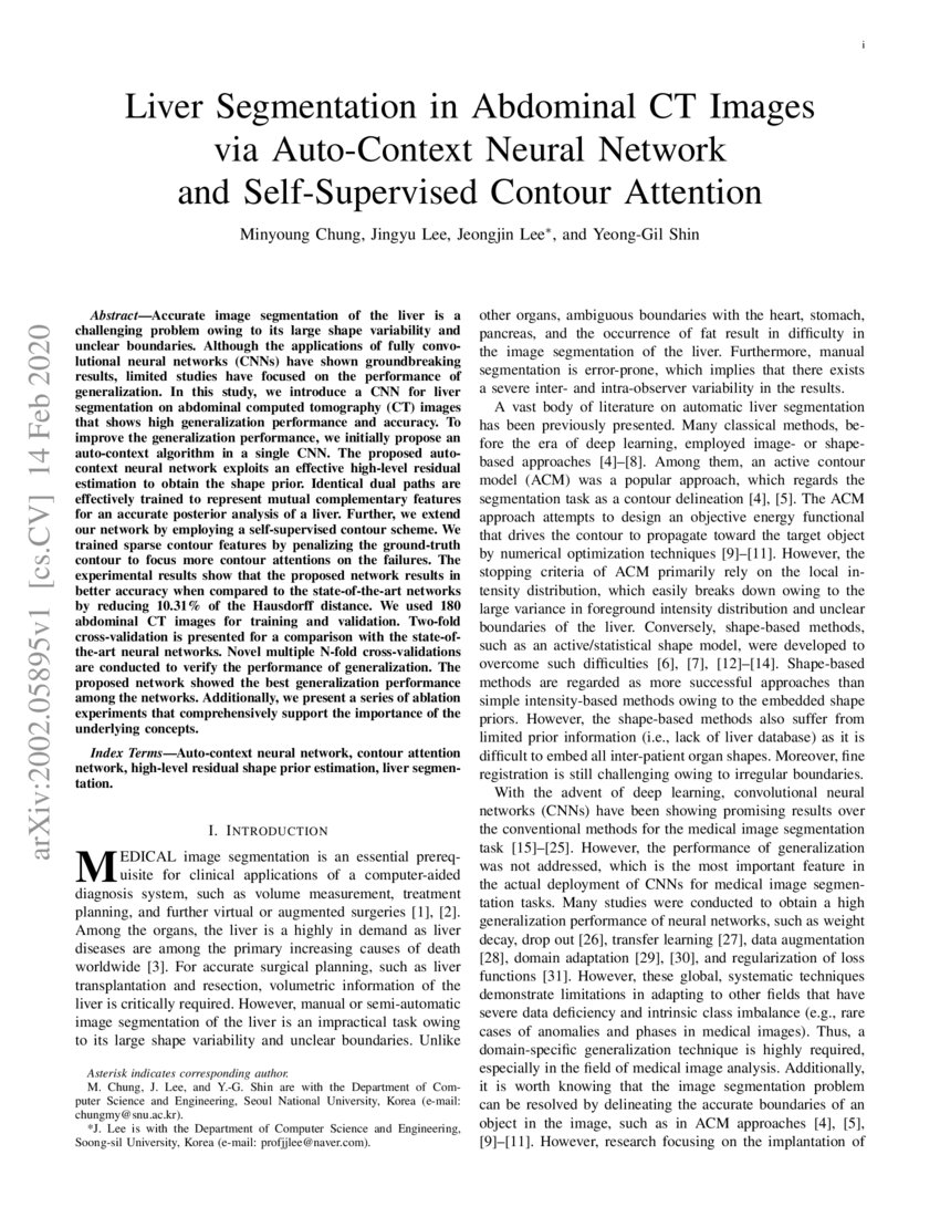 Liver Segmentation In Abdominal Ct Images Via Auto Context Neural