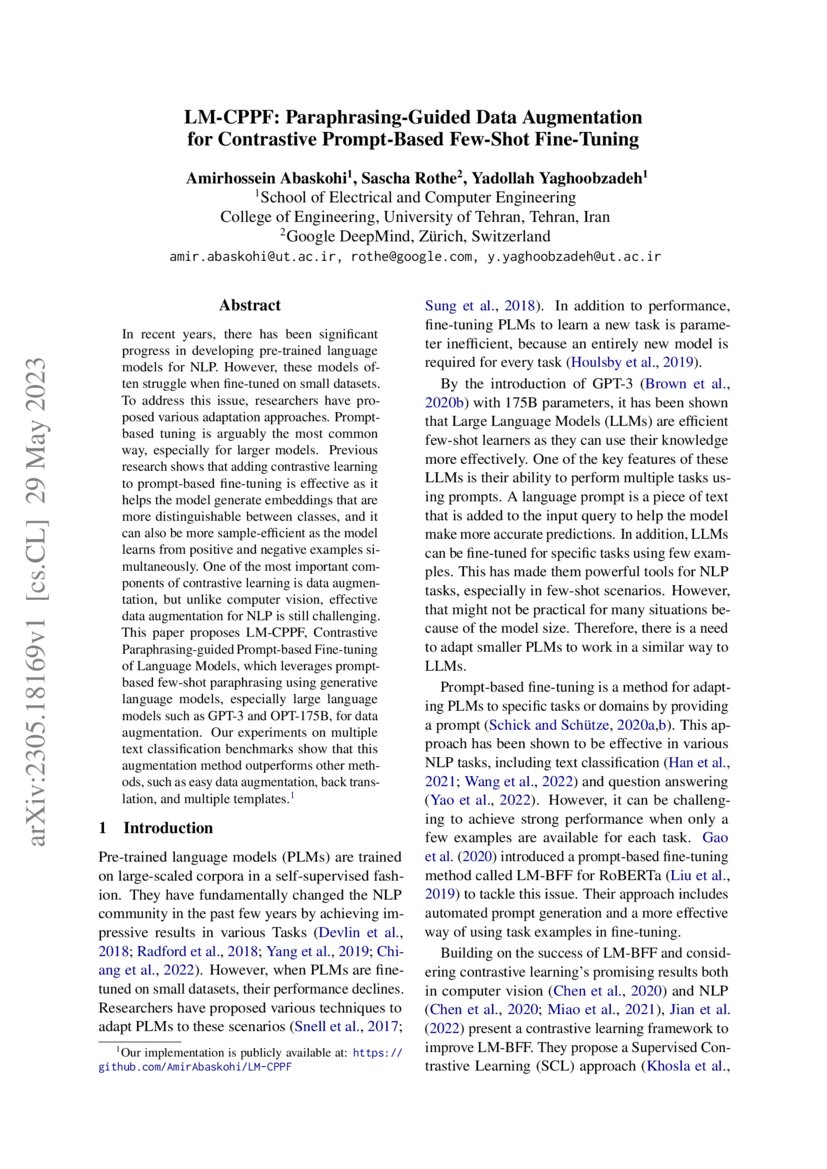 LM-CPPF: Paraphrasing-Guided Data Augmentation for Contrastive Prompt ... LM-CPPF: Paraphrasing-Guided Data Augmentation for Contrastive Prompt ...