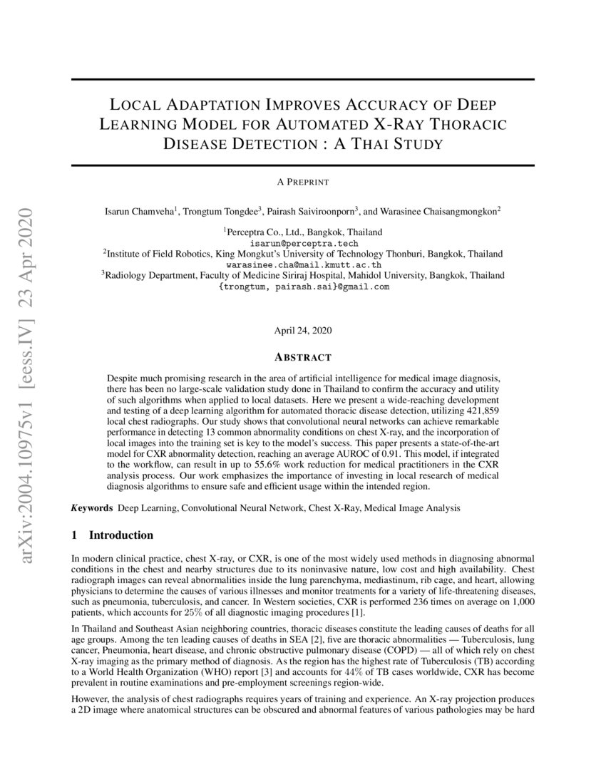 Local Adaptation Improves Accuracy Of Deep Learning Model For Automated