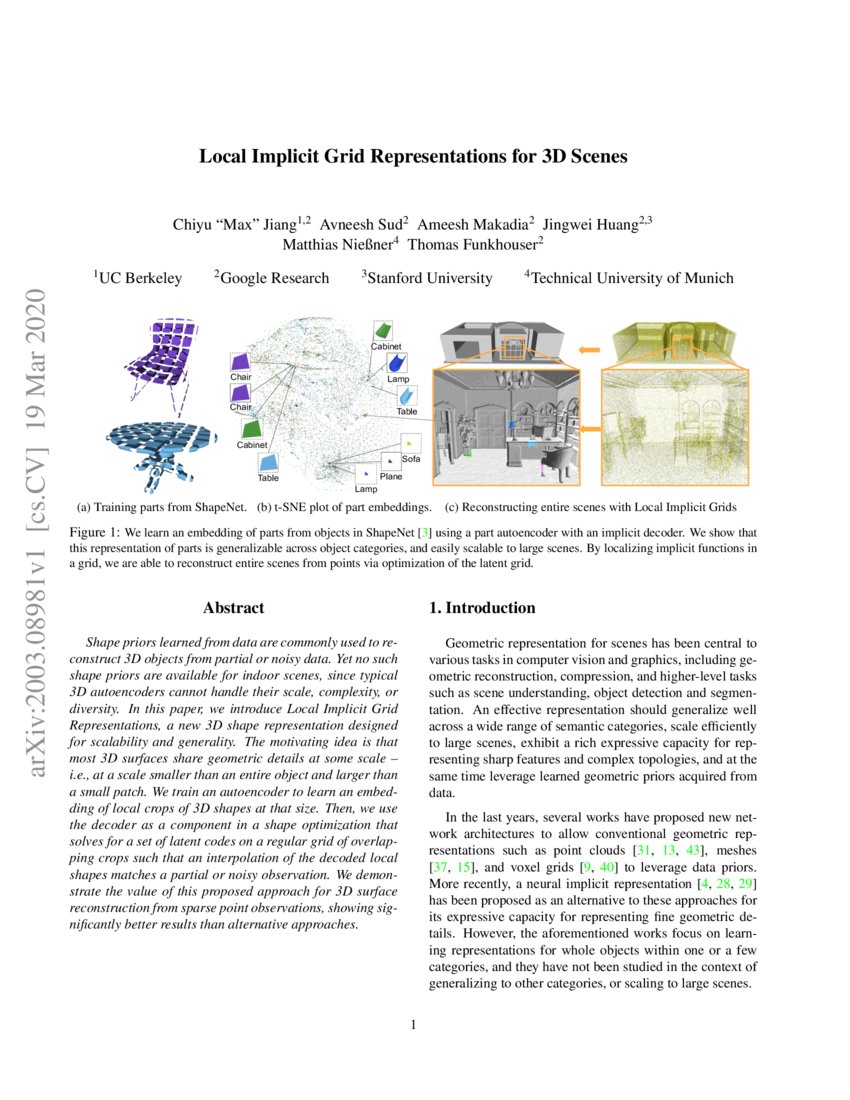 Local Implicit Grid Representations For 3d Scenes Deepai 