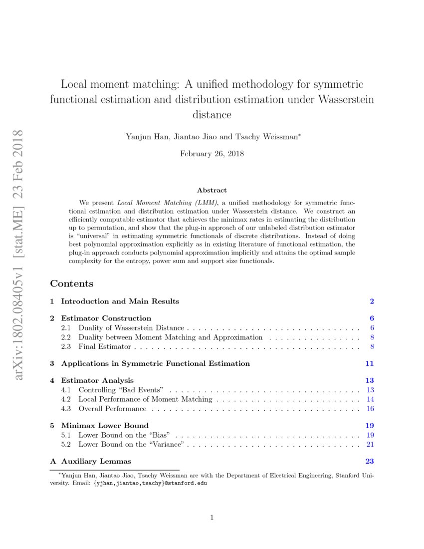 Local moment matching: A unified methodology for symmetric functional ...