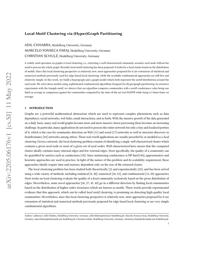 Local Motif Clustering Via Hypergraph Partitioning Deepai