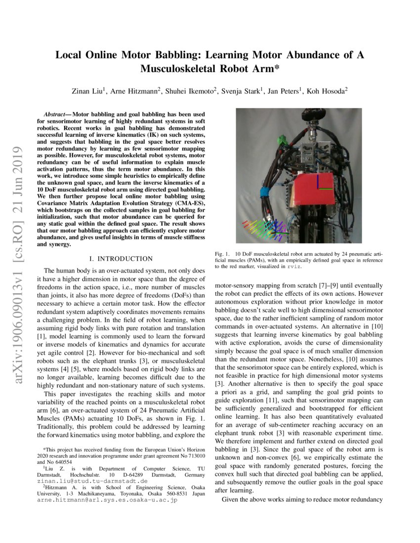 Local Online Motor Babbling: Learning Motor Abundance of A ...