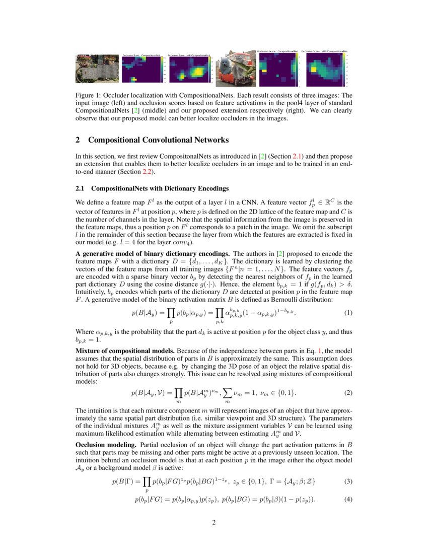 Localizing Occluders With Compositional Convolutional Networks Deepai