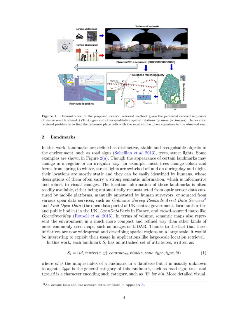 Location retrieval using visible landmarks based qualitative place signatures | DeepAI