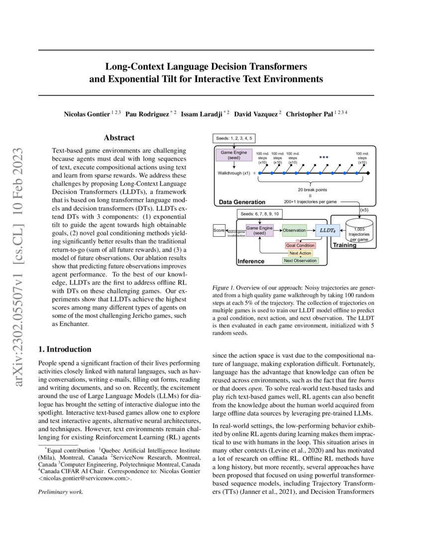 Long-Context Language Decision Transformers and Exponential Tilt for ... Long-Context Language Decision Transformers and Exponential Tilt for ...