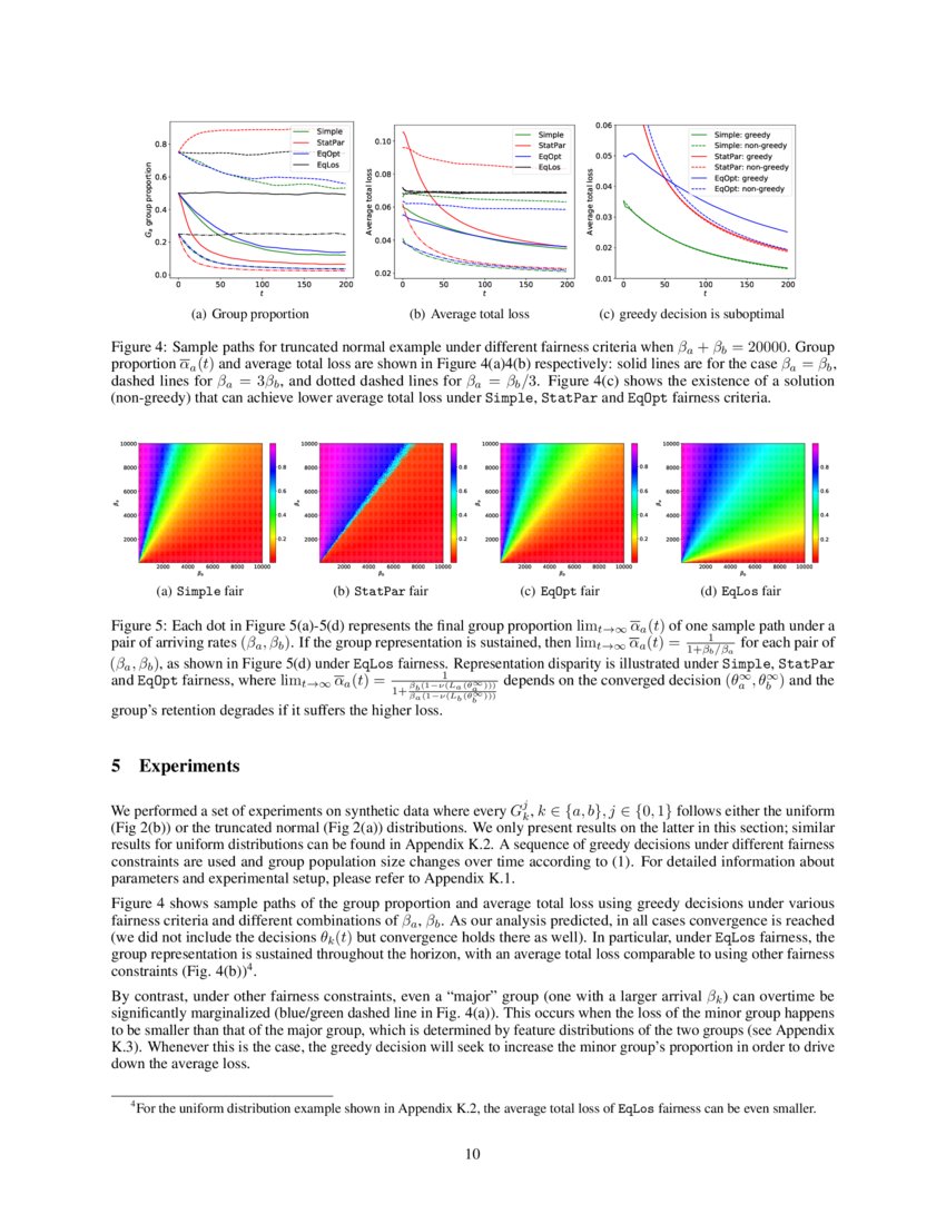 Long term impact of fair machine learning in sequential decision making ...