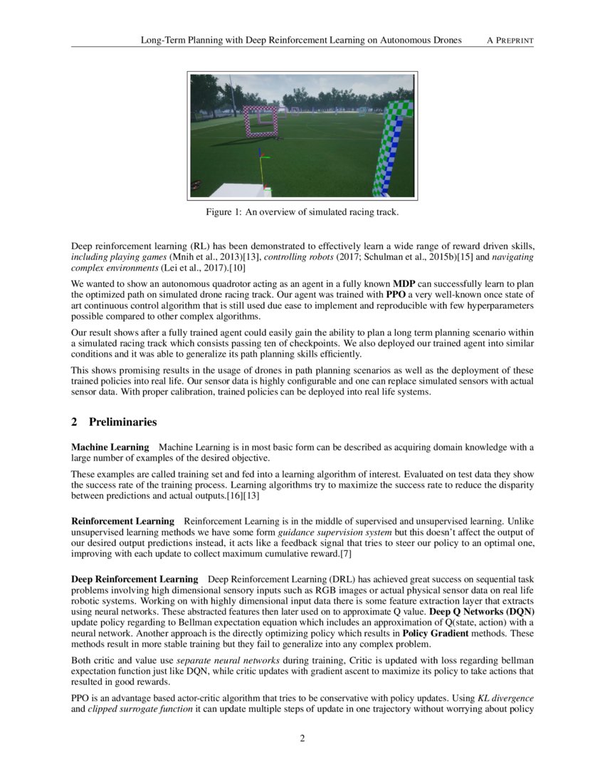 Long-Term Planning with Deep Reinforcement Learning on Autonomous ...