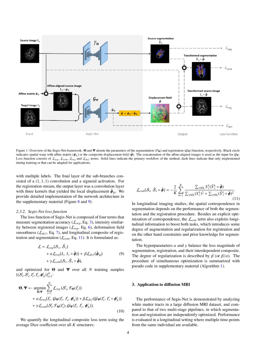 Longitudinal diffusion MRI analysis using Segis-Net: a single-step deep-learning framework for ...