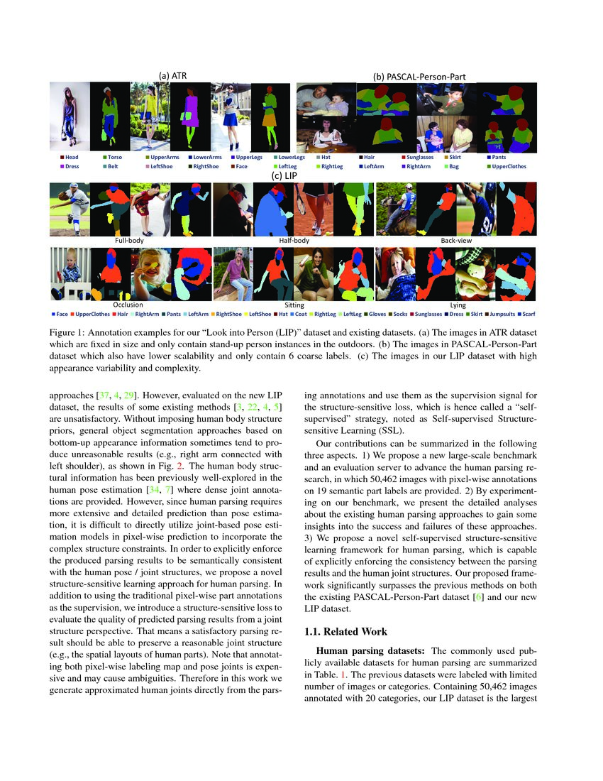 Look Into Person Self Supervised Structure Sensitive Learning And A New Benchmark For Human