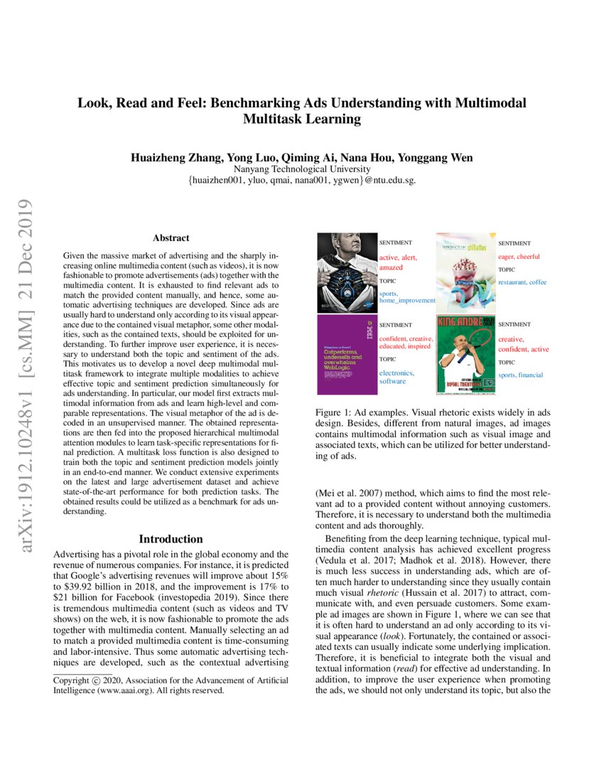 Look, Read and Feel: Benchmarking Ads Understanding with Multimodal ...