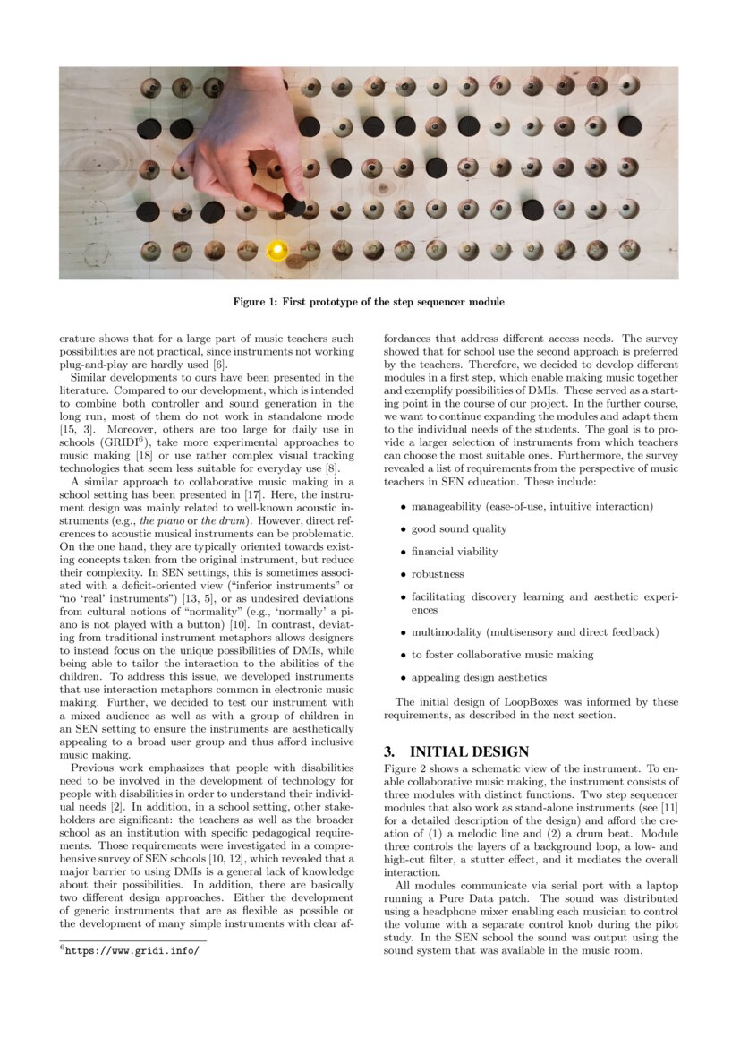 LoopBoxes – Evaluation of a Collaborative Accessible Digital Musical ...