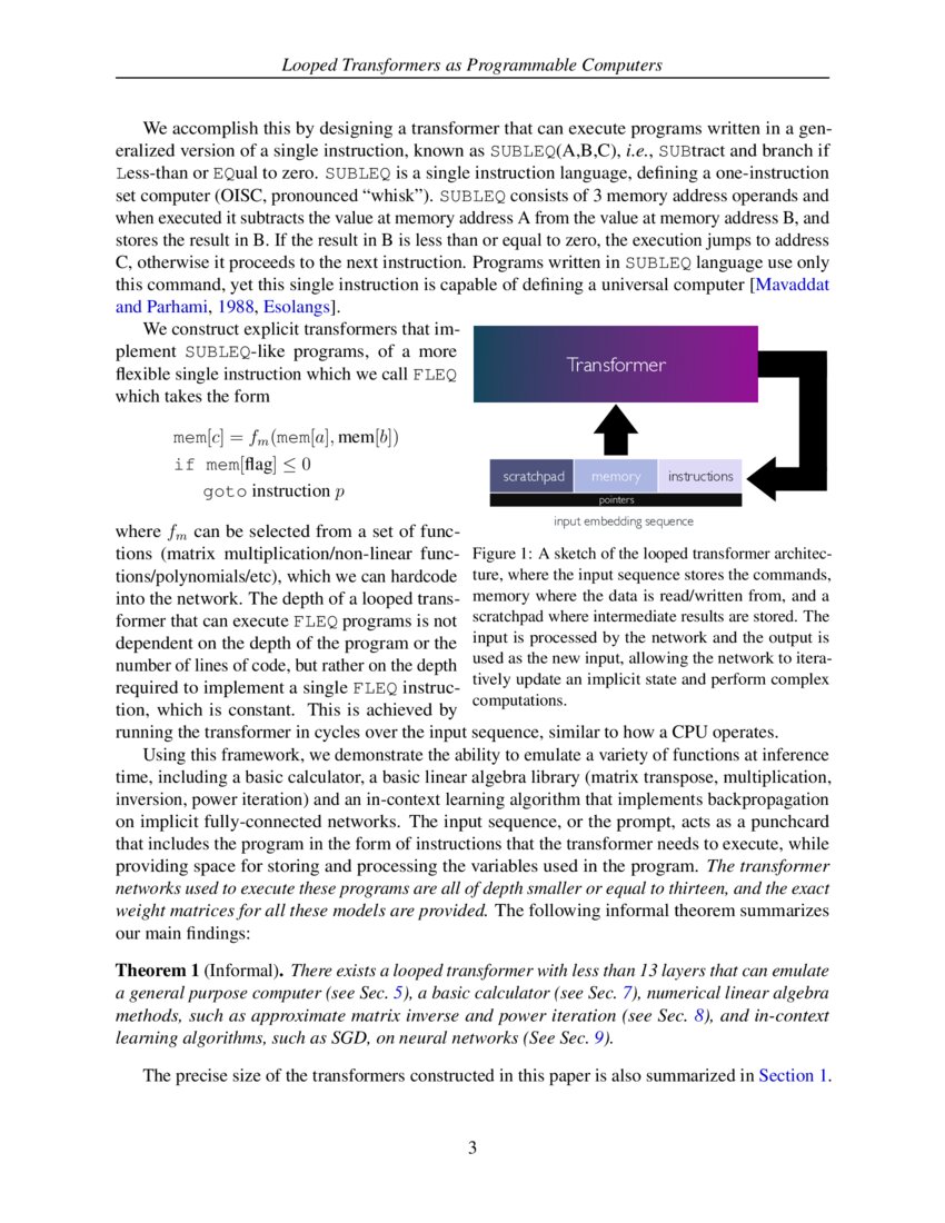 Looped Transformers as Programmable Computers | DeepAI