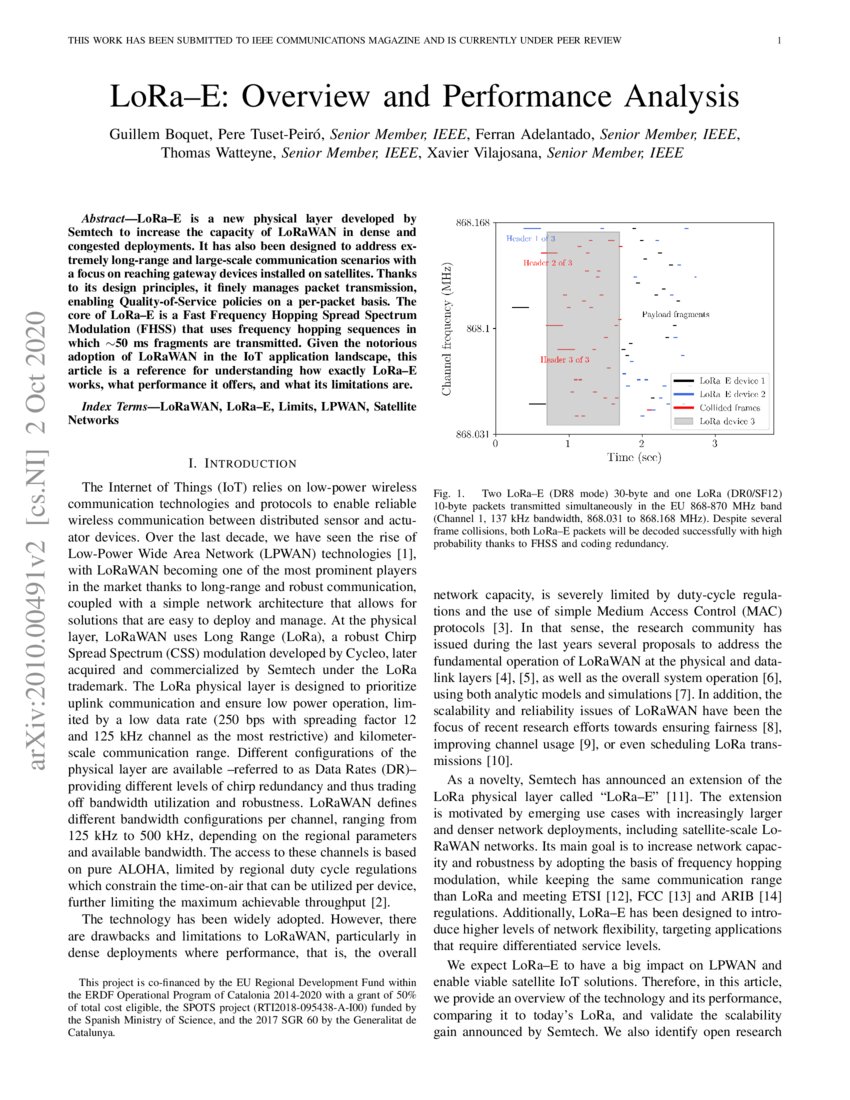 LoRa-E: Overview and Performance Analysis | DeepAI
