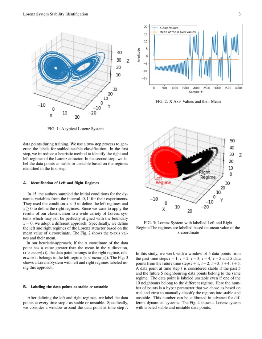 Lorenz System State Stability Identification using Neural Networks | DeepAI