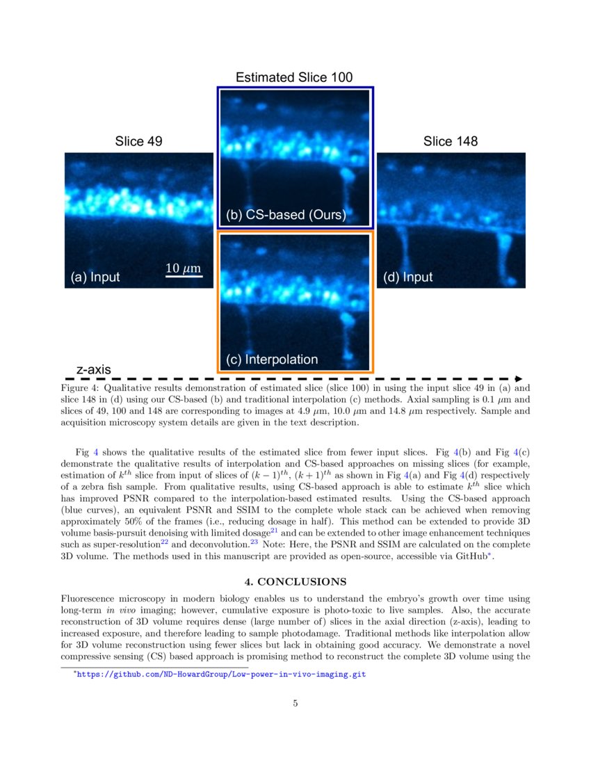 Low dosage 3D volume fluorescence microscopy imaging using compressive ...