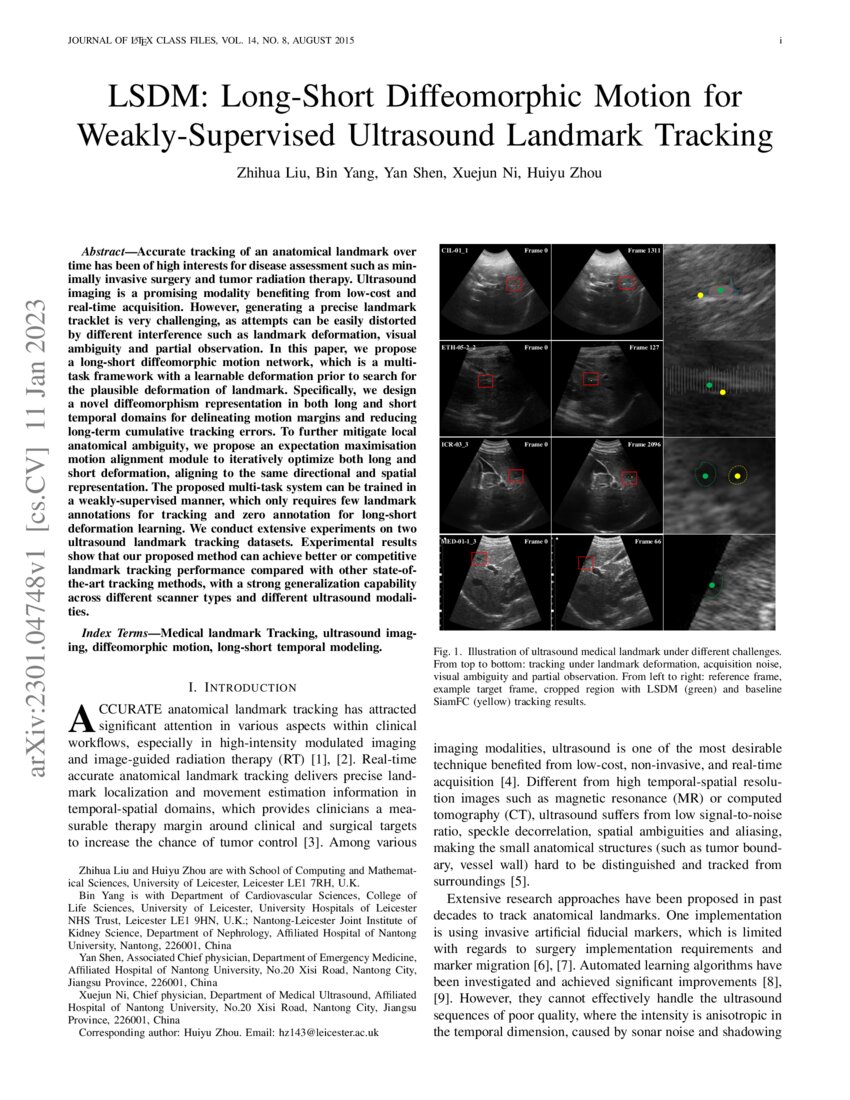 LSDM: Long-Short Diffeomorphic Motion for Weakly-Supervised Ultrasound ... LSDM: Long-Short Diffeomorphic Motion for Weakly-Supervised Ultrasound ...