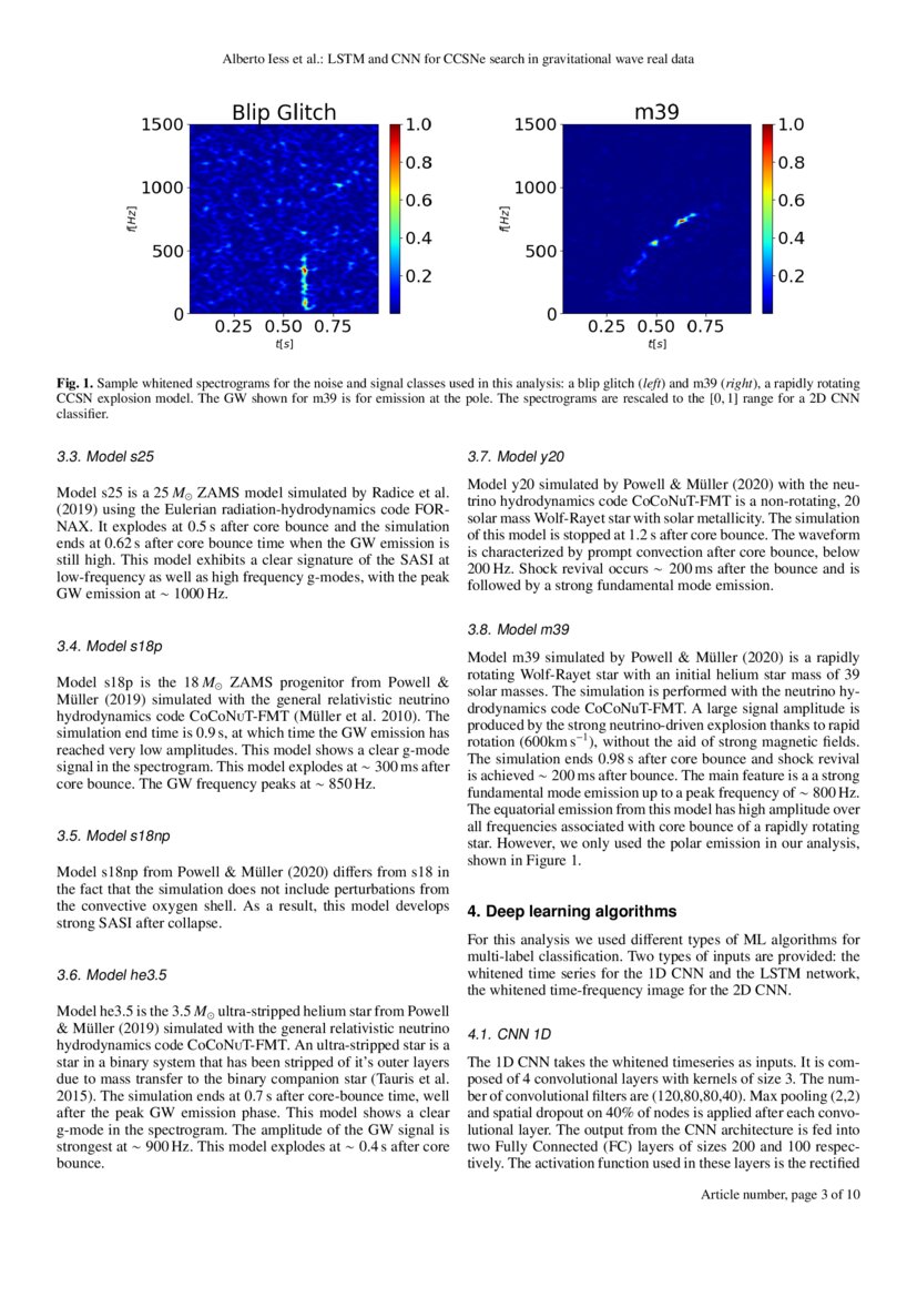 Lstm And Cnn Application For Core Collapse Supernova Search In Gravitational Wave Real Data Deepai