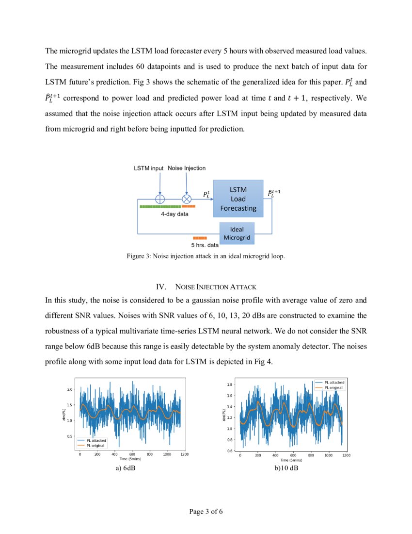LSTM-based Load Forecasting Robustness Against Noise Injection Attack in Microgrid | DeepAI