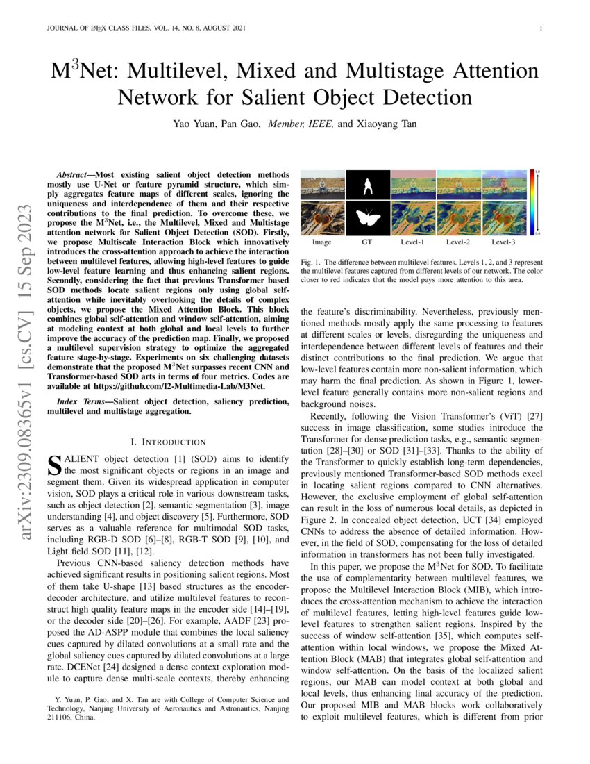 M 3net Multilevel Mixed And Multistage Attention Network For Salient