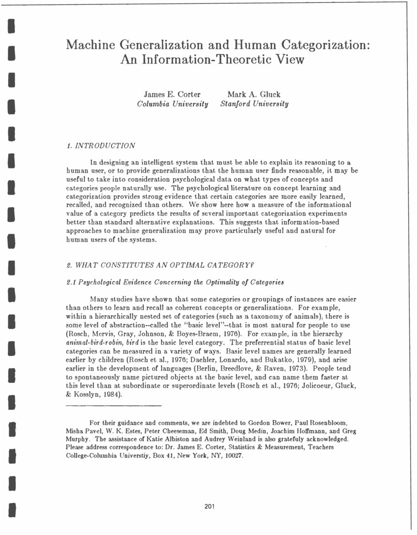 Machine Generalization and Human Categorization: An Information-Theoretic View | DeepAI