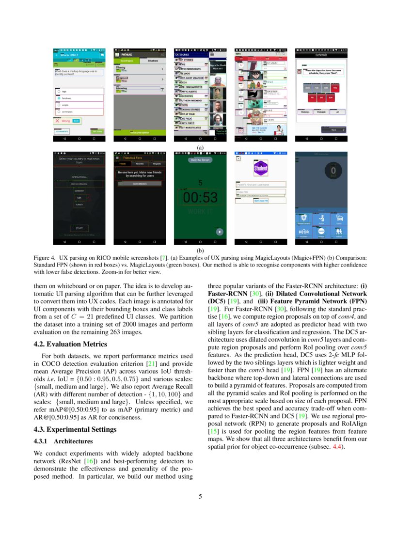 Magic Layouts: Structural Prior for Component Detection in User Interface Designs | DeepAI