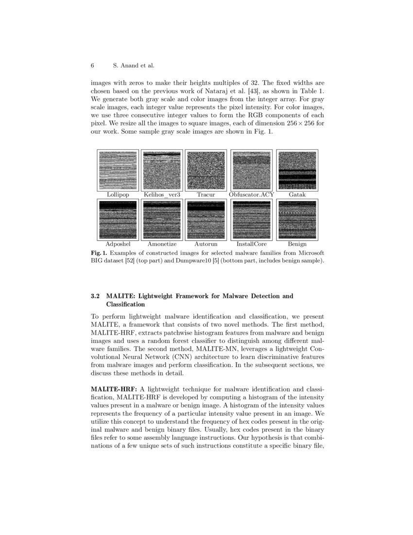 Malite Lightweight Malware Detection And Classification For