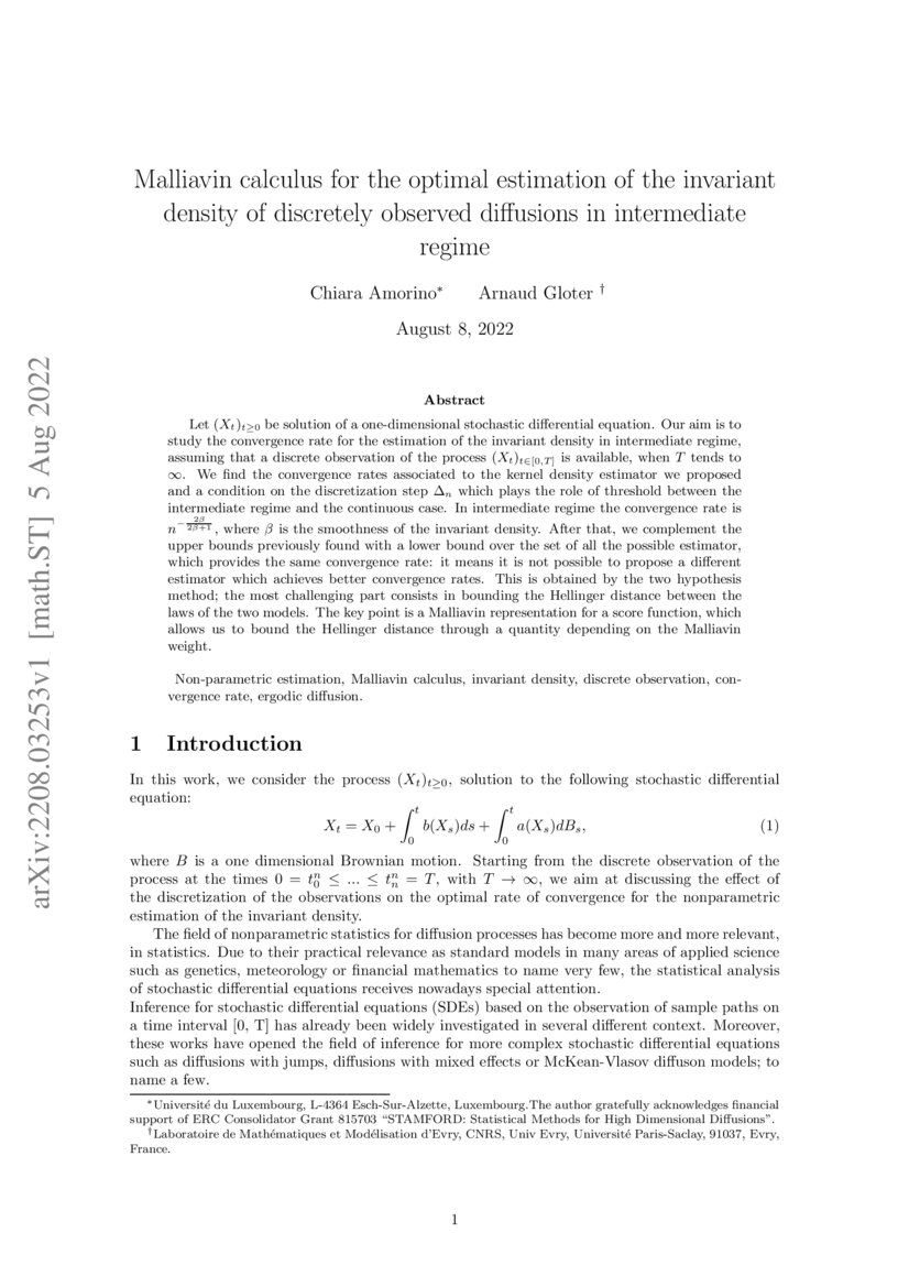 Malliavin Calculus For The Optimal Estimation Of The Invariant Density Of Discretely Observed