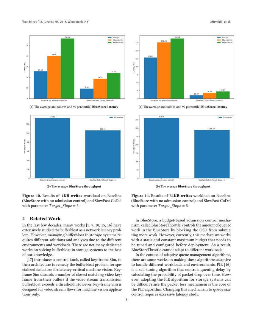 Managing Bufferbloat in Storage Systems | DeepAI