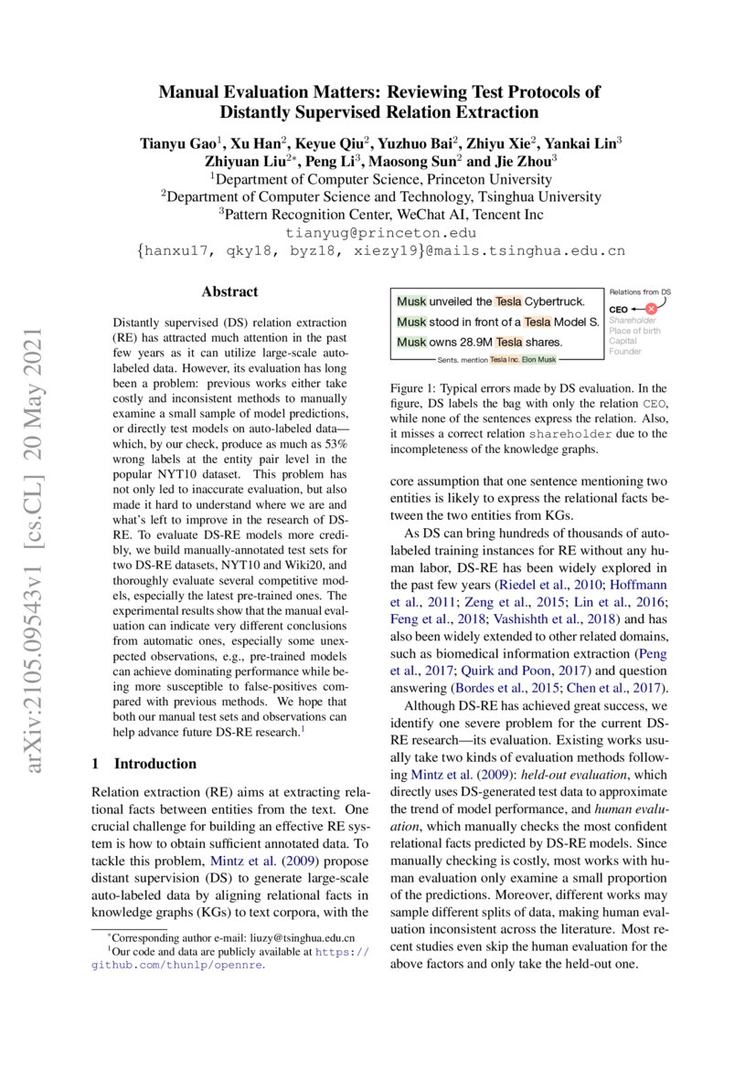 Manual Evaluation Matters Reviewing Test Protocols Of Distantly Supervised Relation Extraction