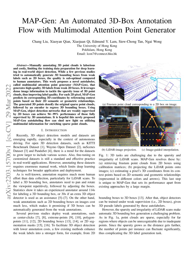 MAP-Gen: An Automated 3D-Box Annotation Flow with Multimodal Attention ...