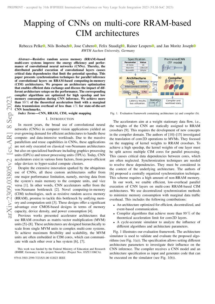Mapping of CNNs on multi-core RRAM-based CIM architectures | DeepAI