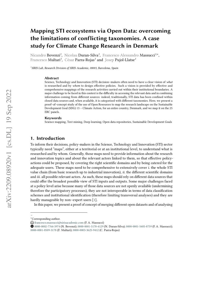 Mapping STI ecosystems via Open Data: overcoming the limitations of ... Mapping STI ecosystems via Open Data: overcoming the limitations of ...