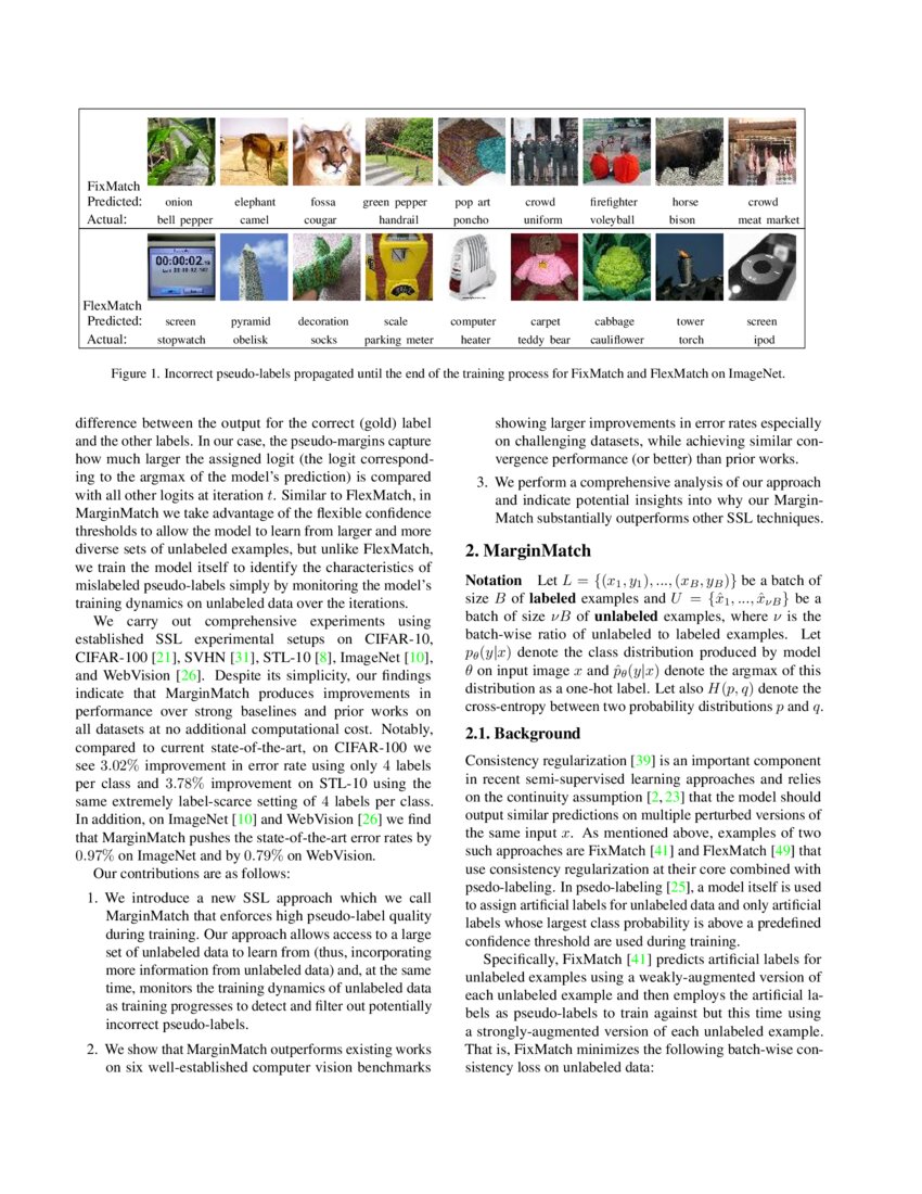 MarginMatch: Improving Semi-Supervised Learning with Pseudo-Margins | DeepAI