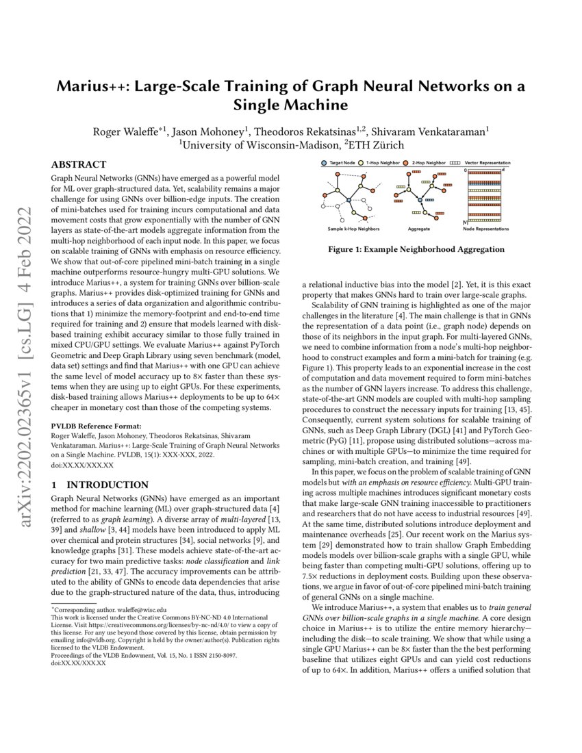 Marius++: Large-Scale Training of Graph Neural Networks on a Single Machine | DeepAI