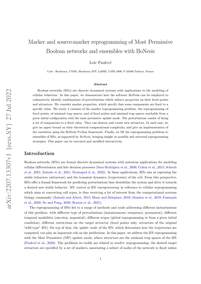 Marker And Source Marker Reprogramming Of Most Permissive Boolean Networks And Ensembles With