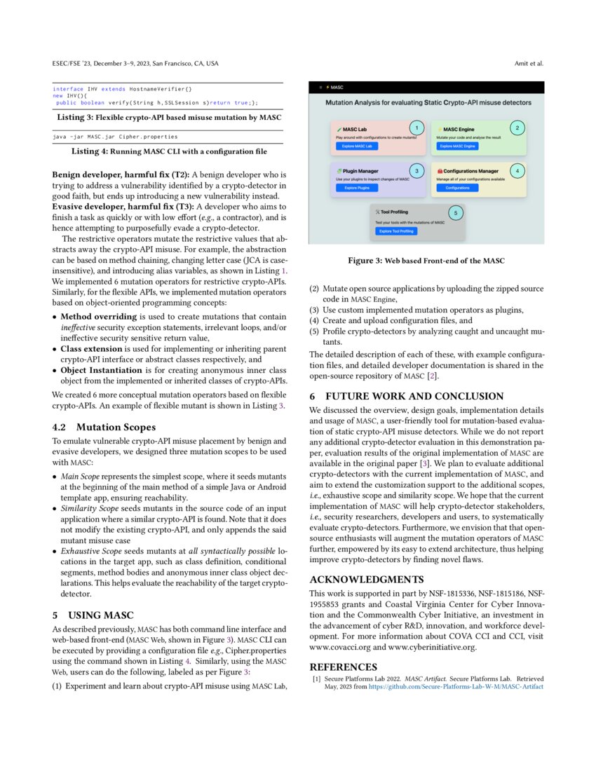MASC: A Tool for Mutation-Based Evaluation of Static Crypto-API Misuse Detectors | DeepAI