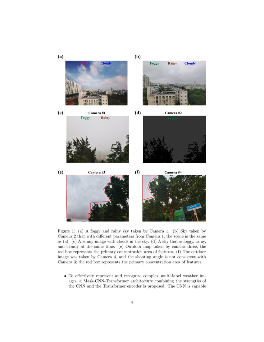 Mask Cnn Transformer For Real Time Multi Label Weather Recognition Deepai