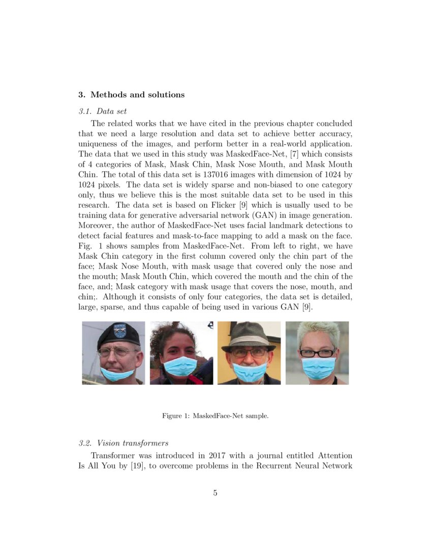 Mask Usage Recognition Using Vision Transformer With Transfer Learning And Data Augmentation 0450