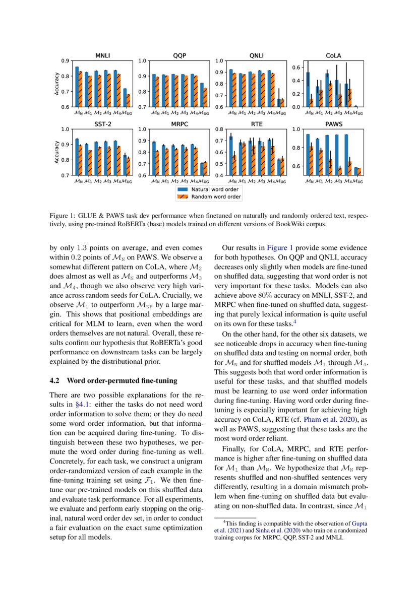Masked Language Modeling and the Distributional Hypothesis: Order Word ...