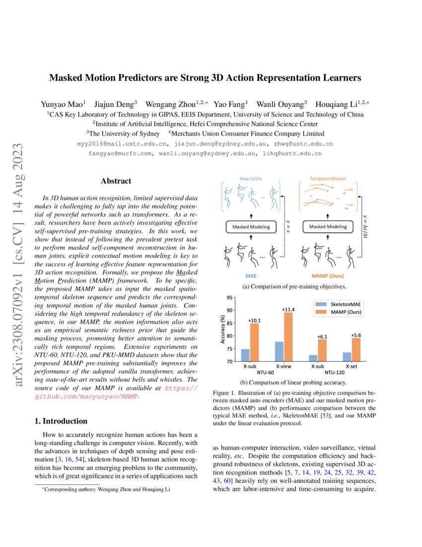 Masked Motion Predictors are Strong 3D Action Representation Learners | DeepAI